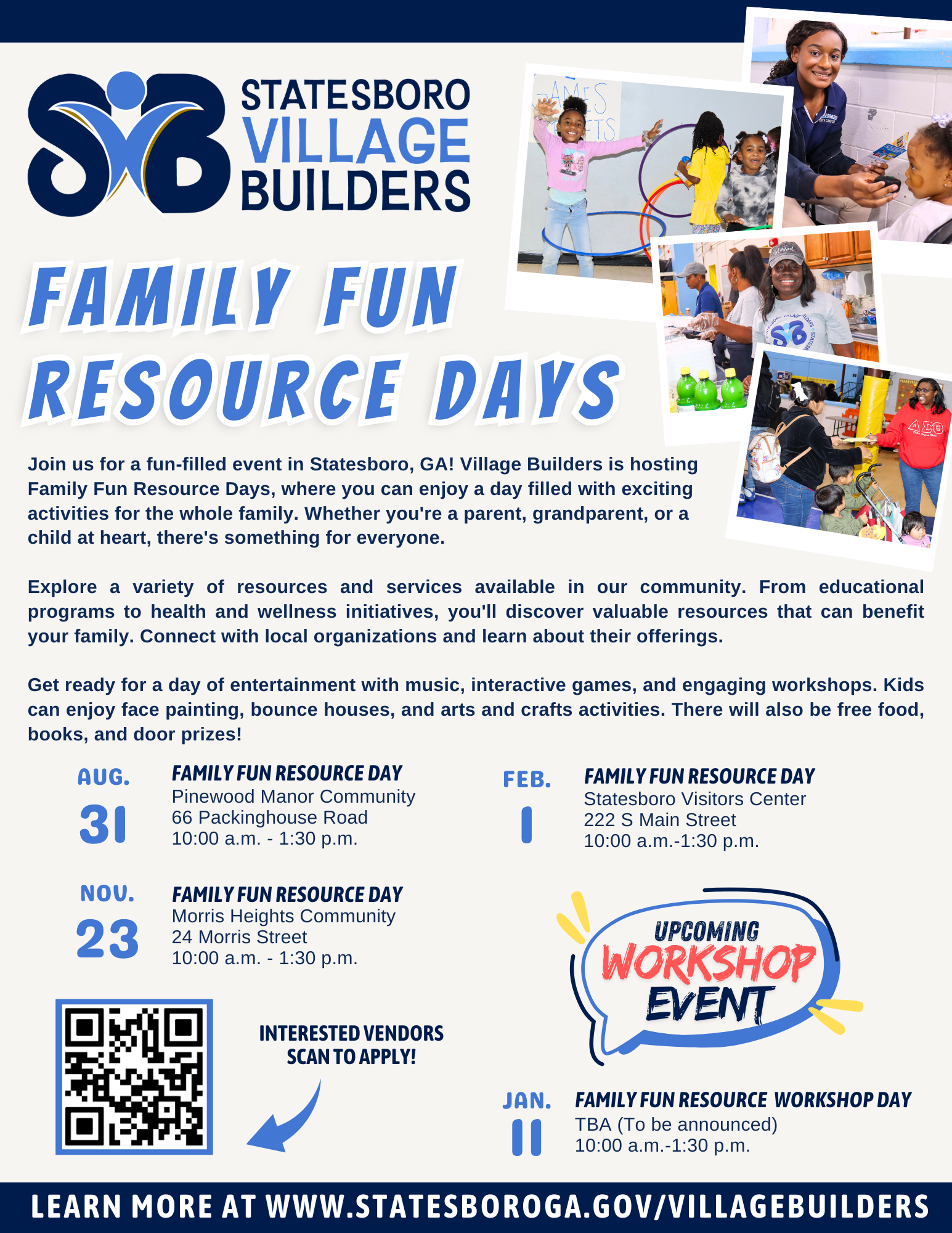 Family fun resource days (1) | City of Statesboro